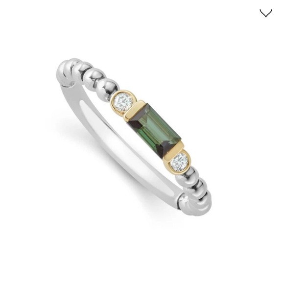 LAGOS | Jewelry | Lagos Silver And Gold Ring With Green Stone | Poshmark